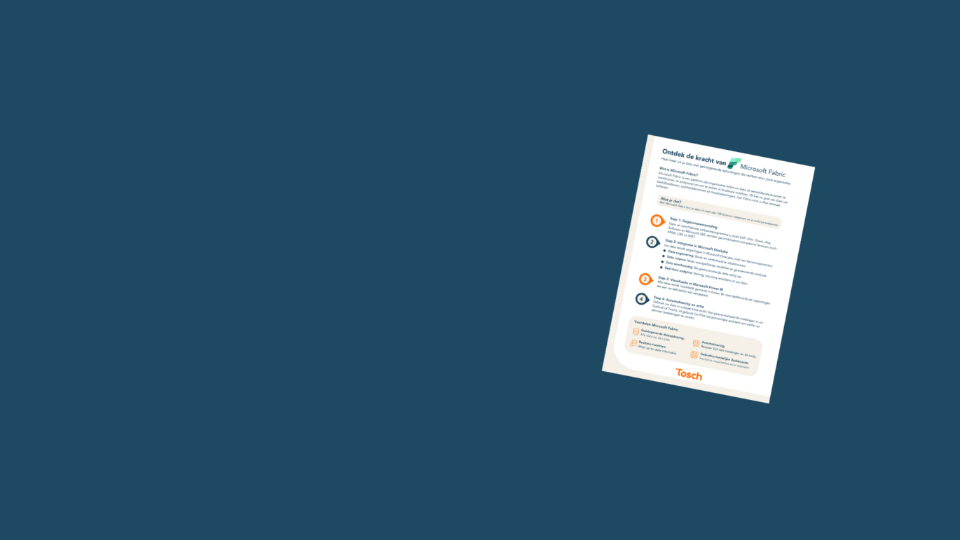 Download hier de one-pager Microsoft Fabric - Tosch